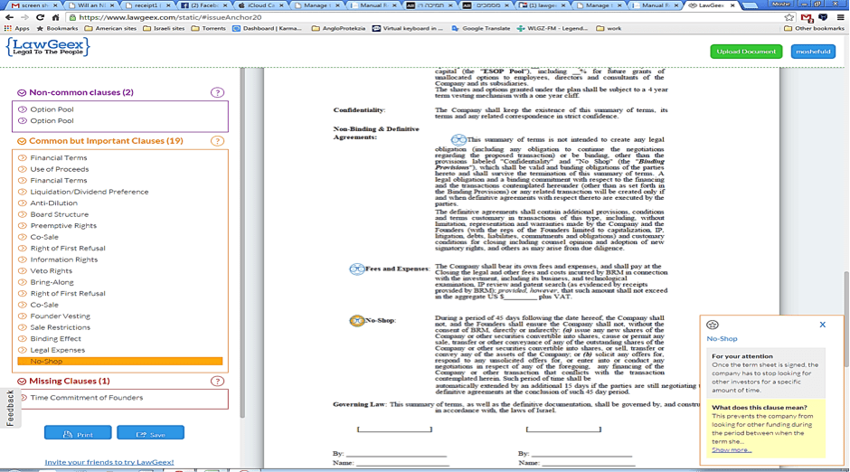 Does Your Startup’s Investor Term Sheet Have a “No Shop” Trap? - LawGeex